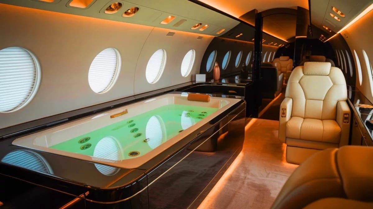 On-board Jacuzzi and extreme comfort: Bombardier 's Global 8000 has ...